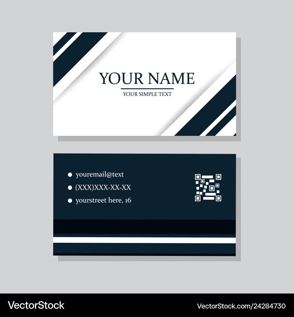 P simple id card with logo or icon for your Vector Image