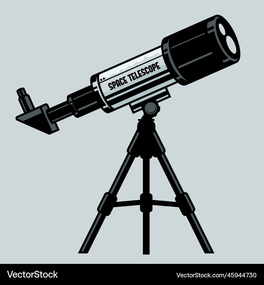 Space telescope stands on the tripod Royalty Free Vector