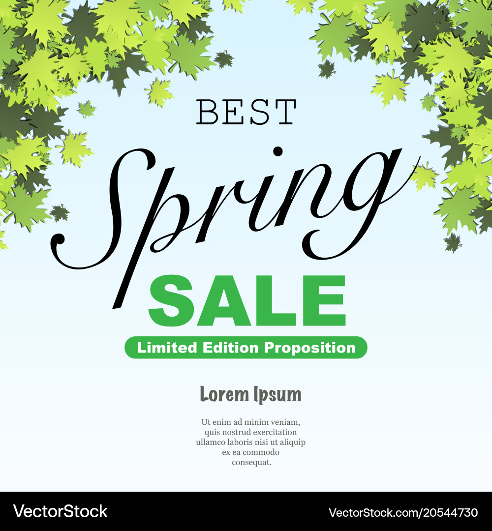 Spring discount background Royalty Free Vector Image
