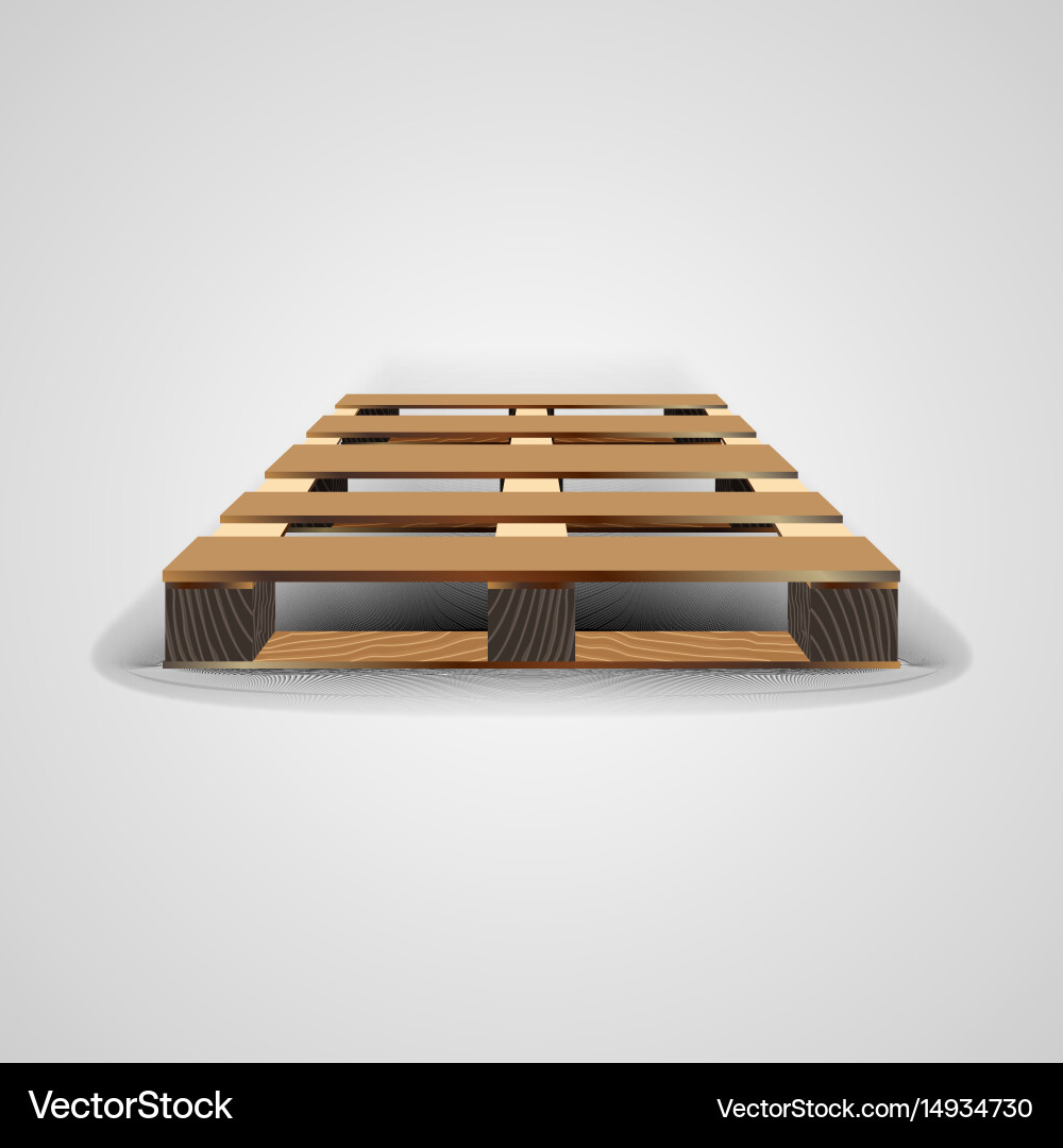 Wooden Pallet with Shadow Royalty Free Vector Image