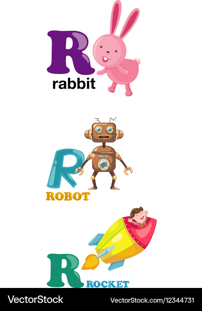 Alphabet letter - r Royalty Free Vector Image - VectorStock