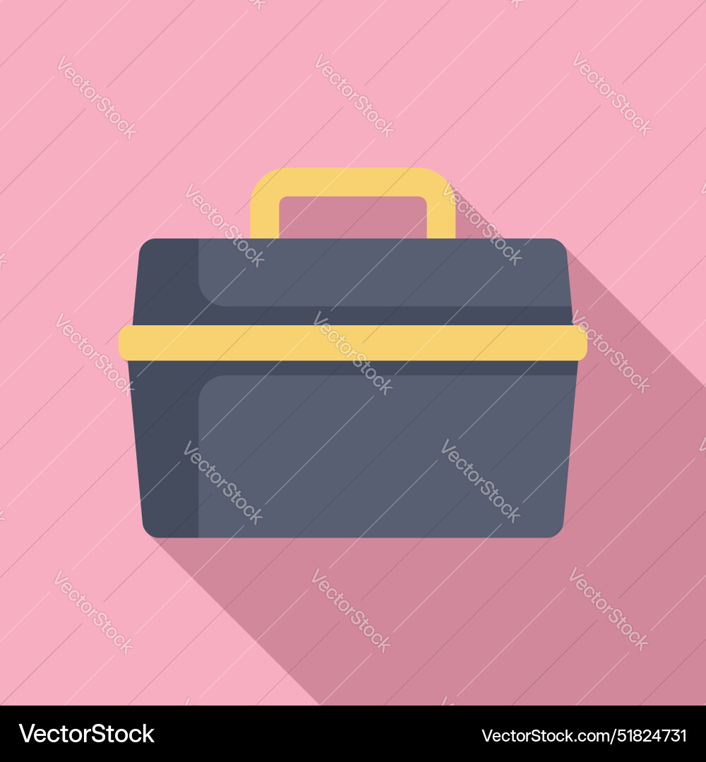 Closed lunch box waiting for break Royalty Free Vector Image
