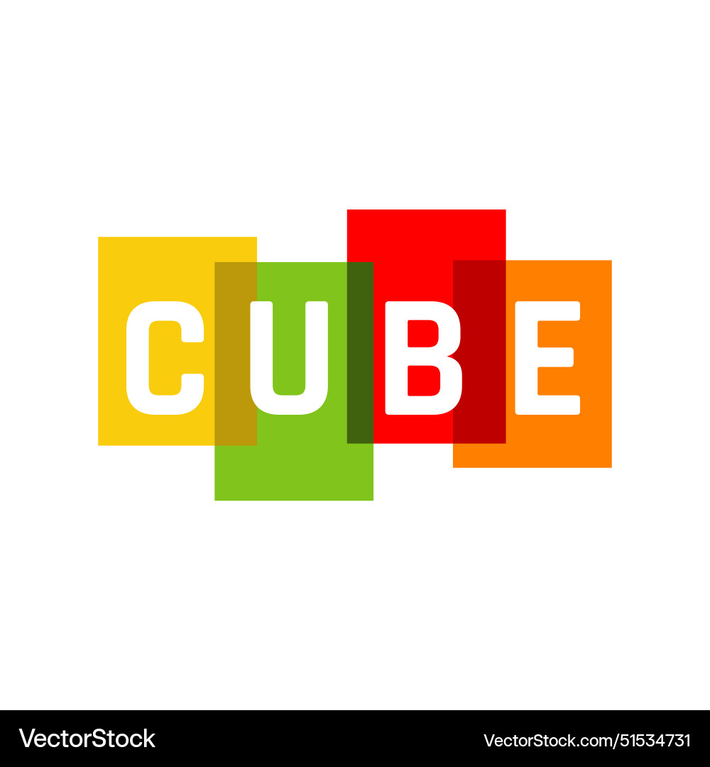 Creative colorful box letter cube logo design Vector Image