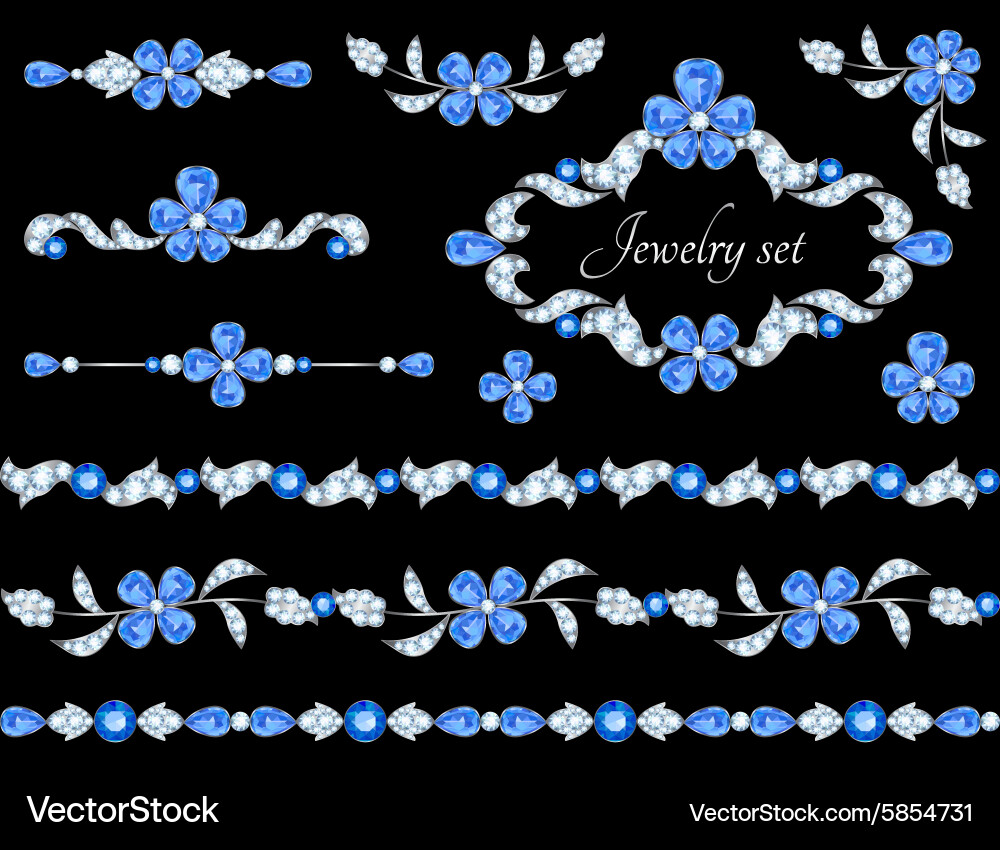 Jewelry borders Royalty Free Vector Image - VectorStock