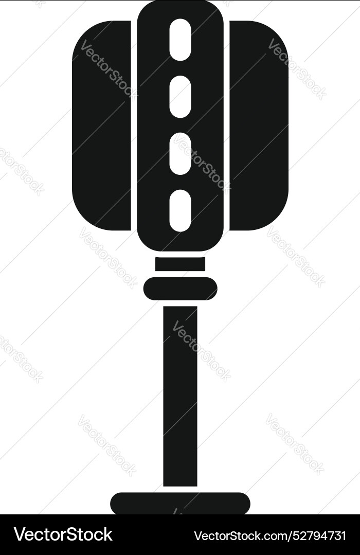 Parking sensor standing on metal pole detecting Vector Image