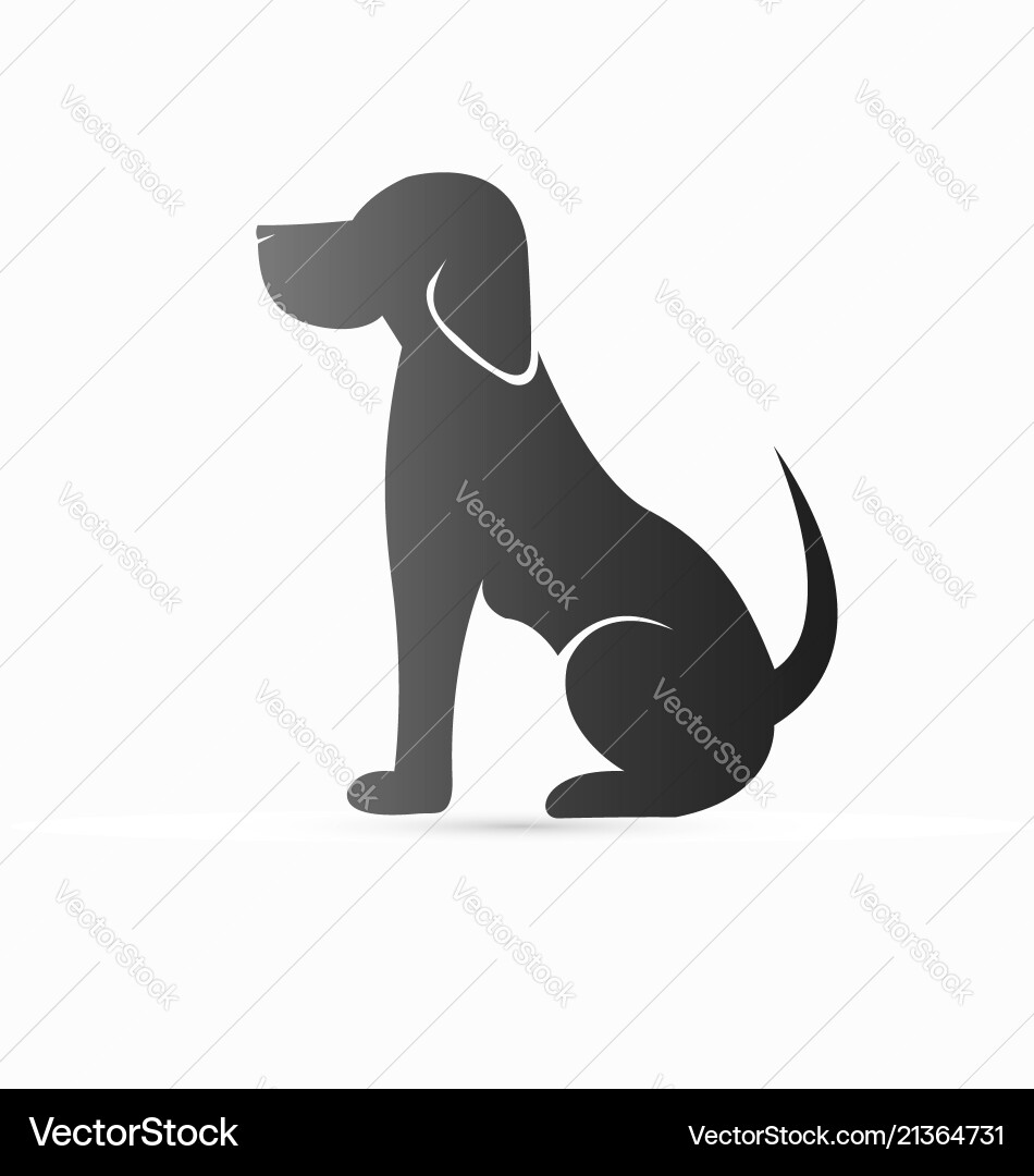 Pet Dog Sitting Icon Royalty Free Vector Image