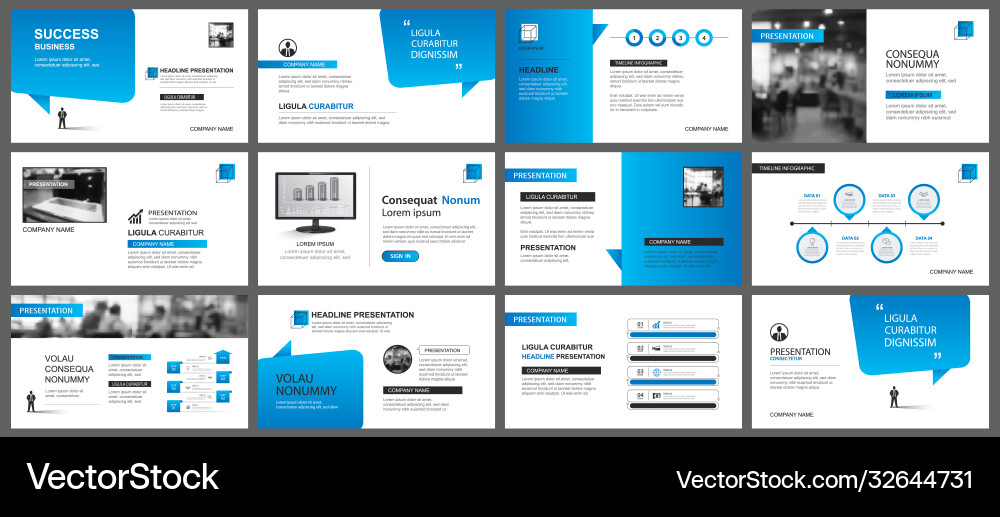 Presentation and slide layout template design Vector Image