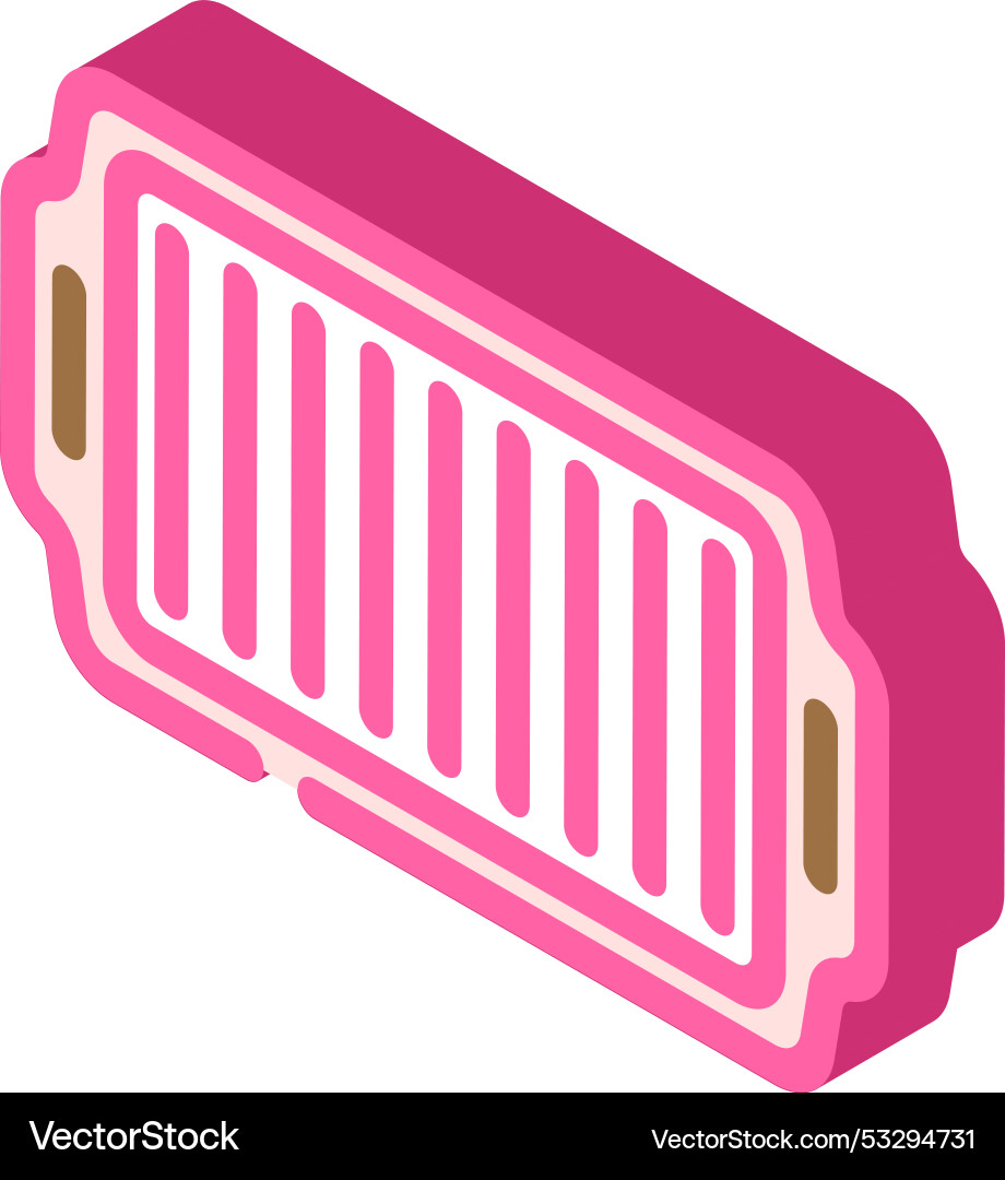 Tray plastic package isometric icon Royalty Free Vector