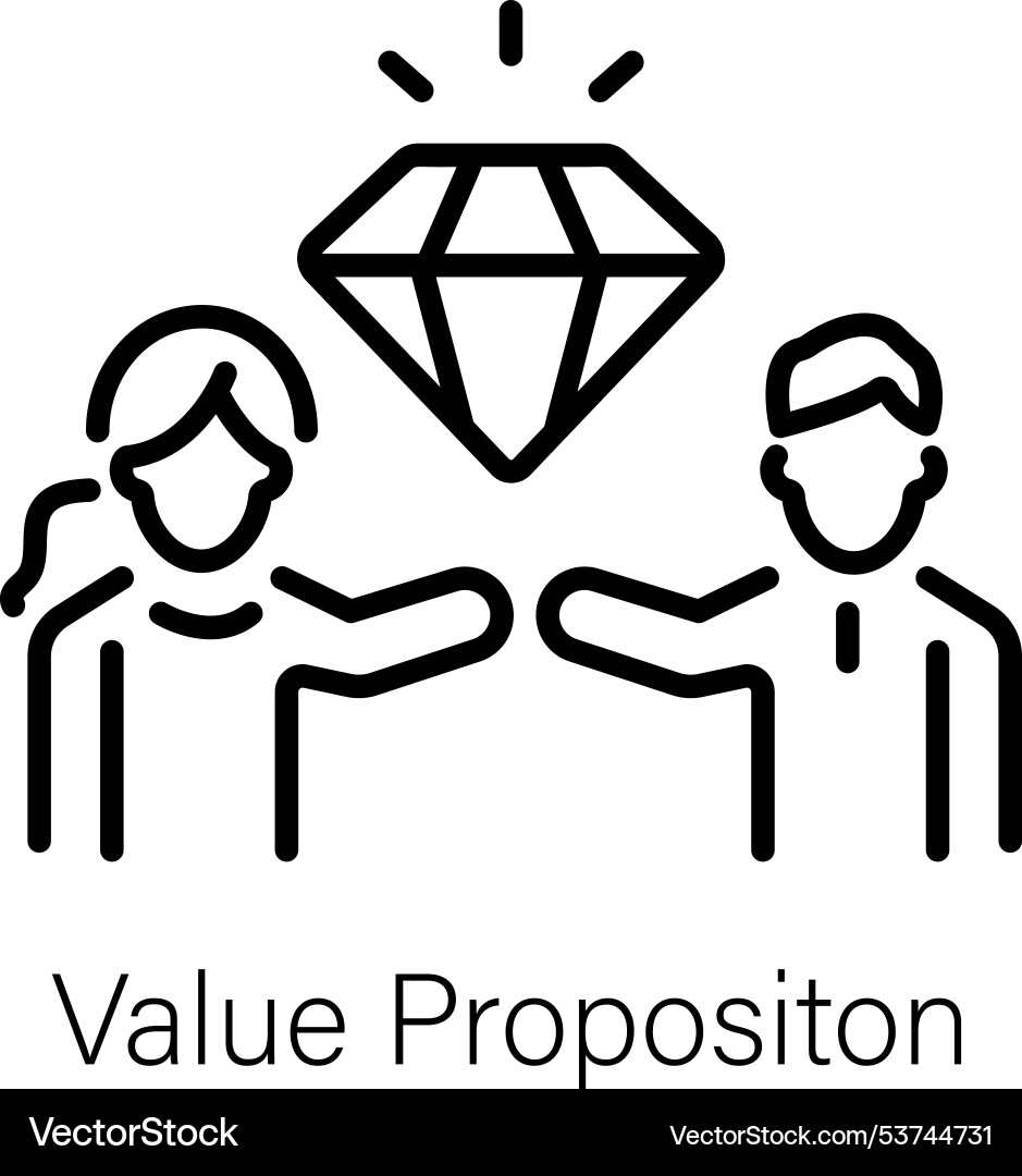 Value proposition Royalty Free Vector Image - VectorStock