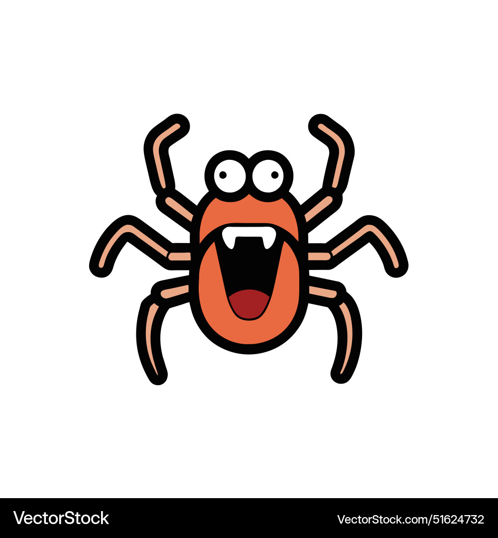 Cane spider screams icon Royalty Free Vector Image