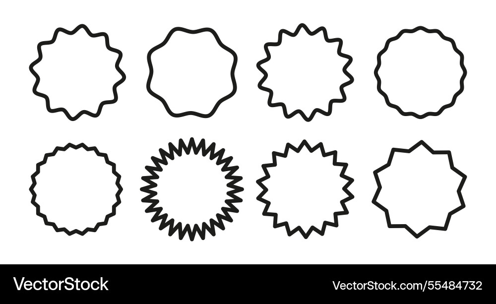 Circle lined borders curve edge frames sale Vector Image