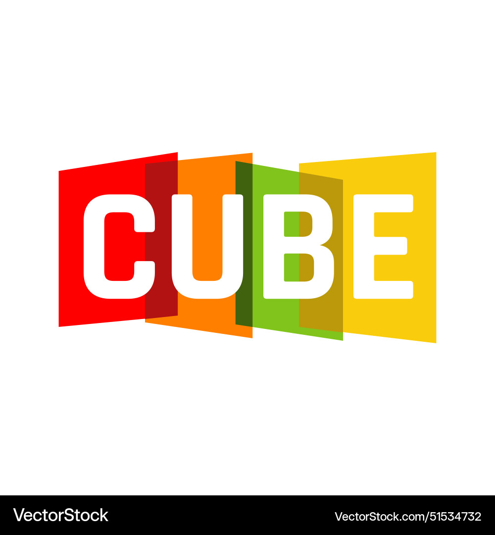 Creative colorful box letter cube logo design Vector Image