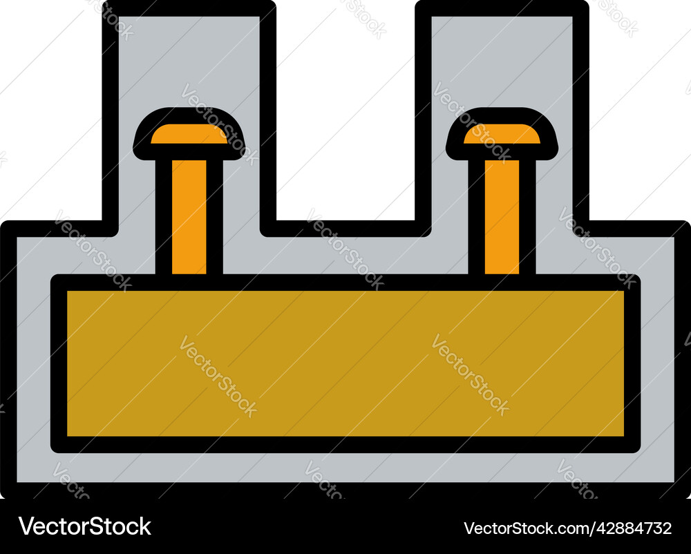 Electrical connection terminal icon Royalty Free Vector