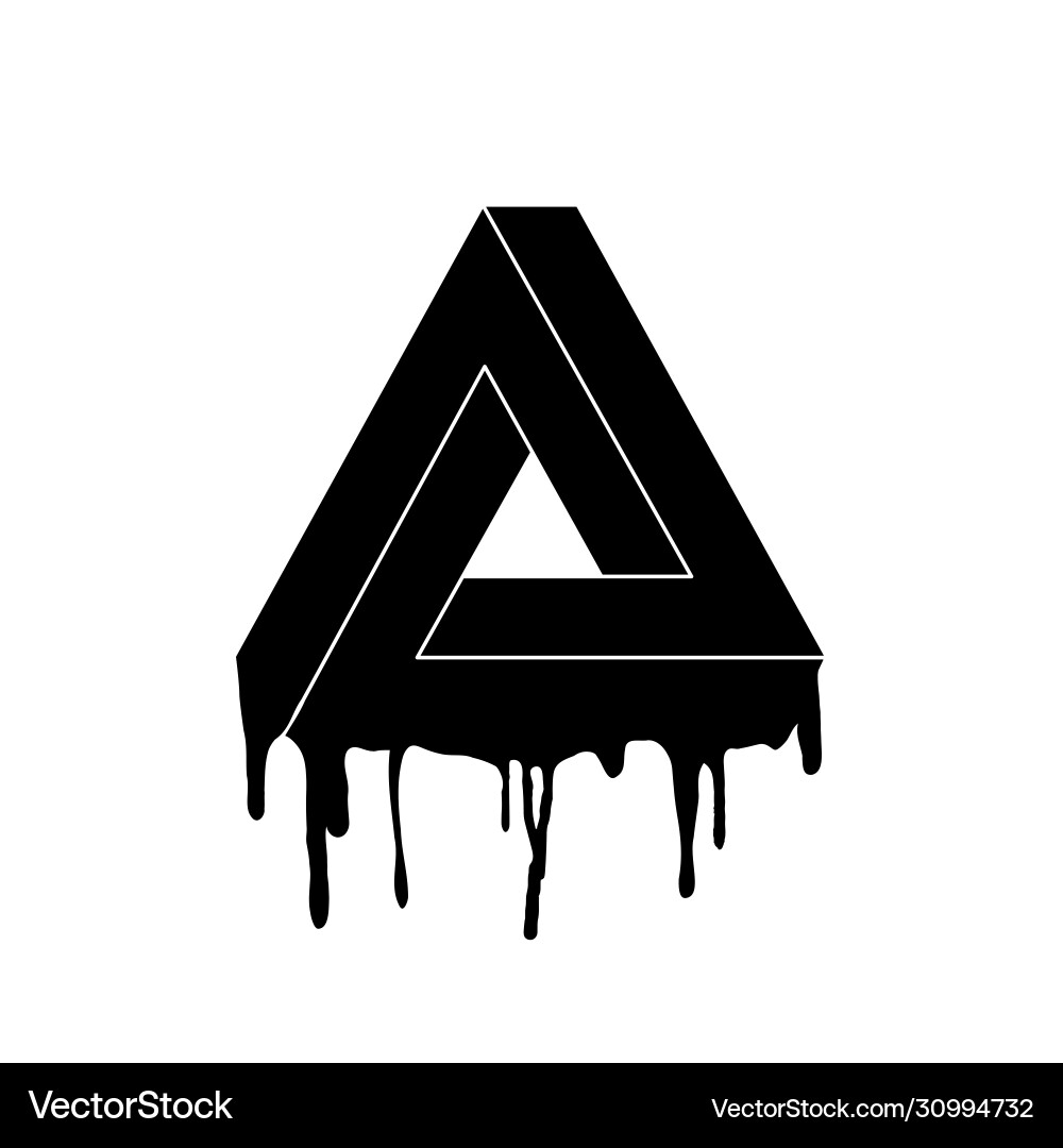 Impossible triangle with infinite continuation Vector Image