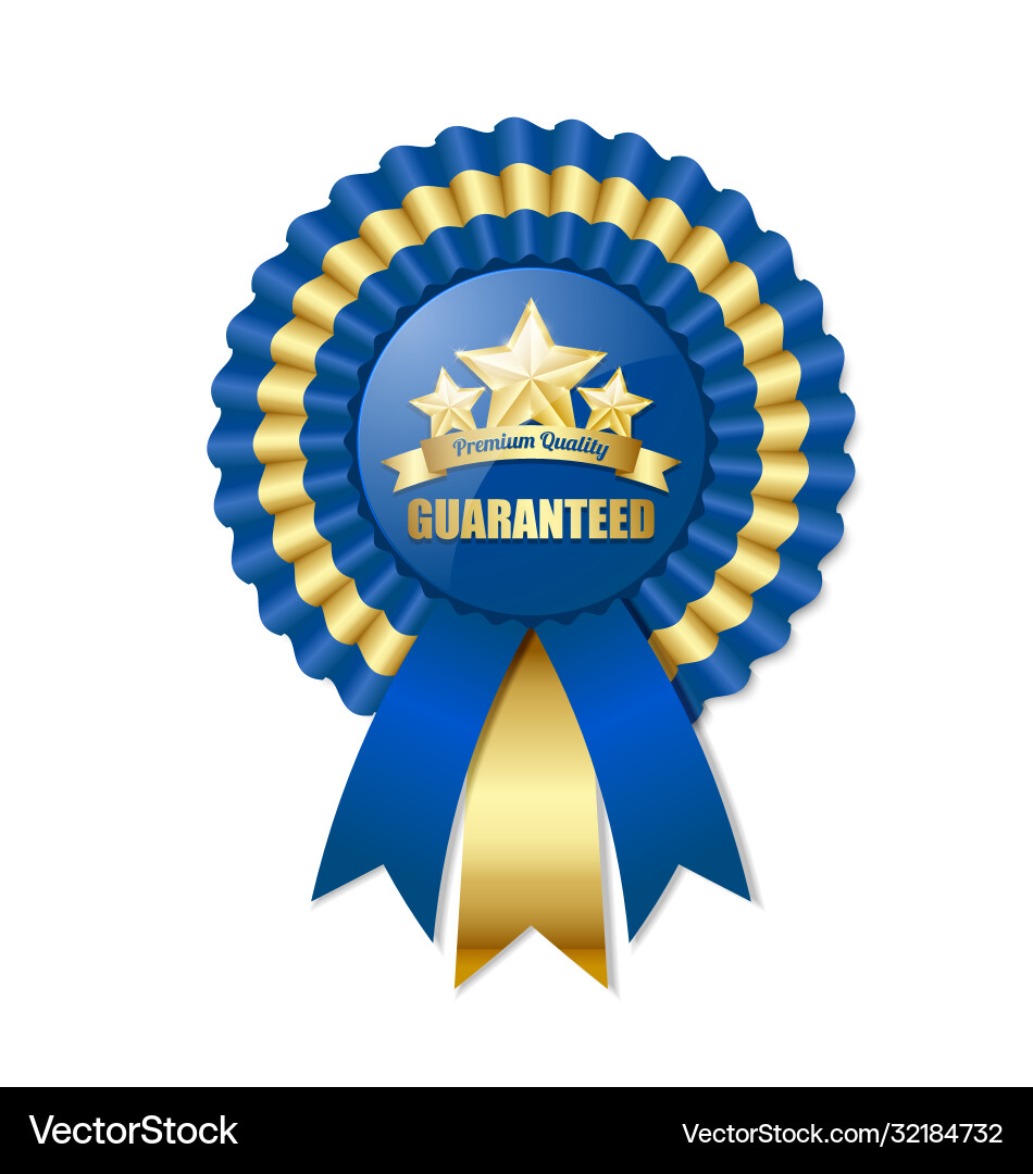 Premium quality rosette Royalty Free Vector Image