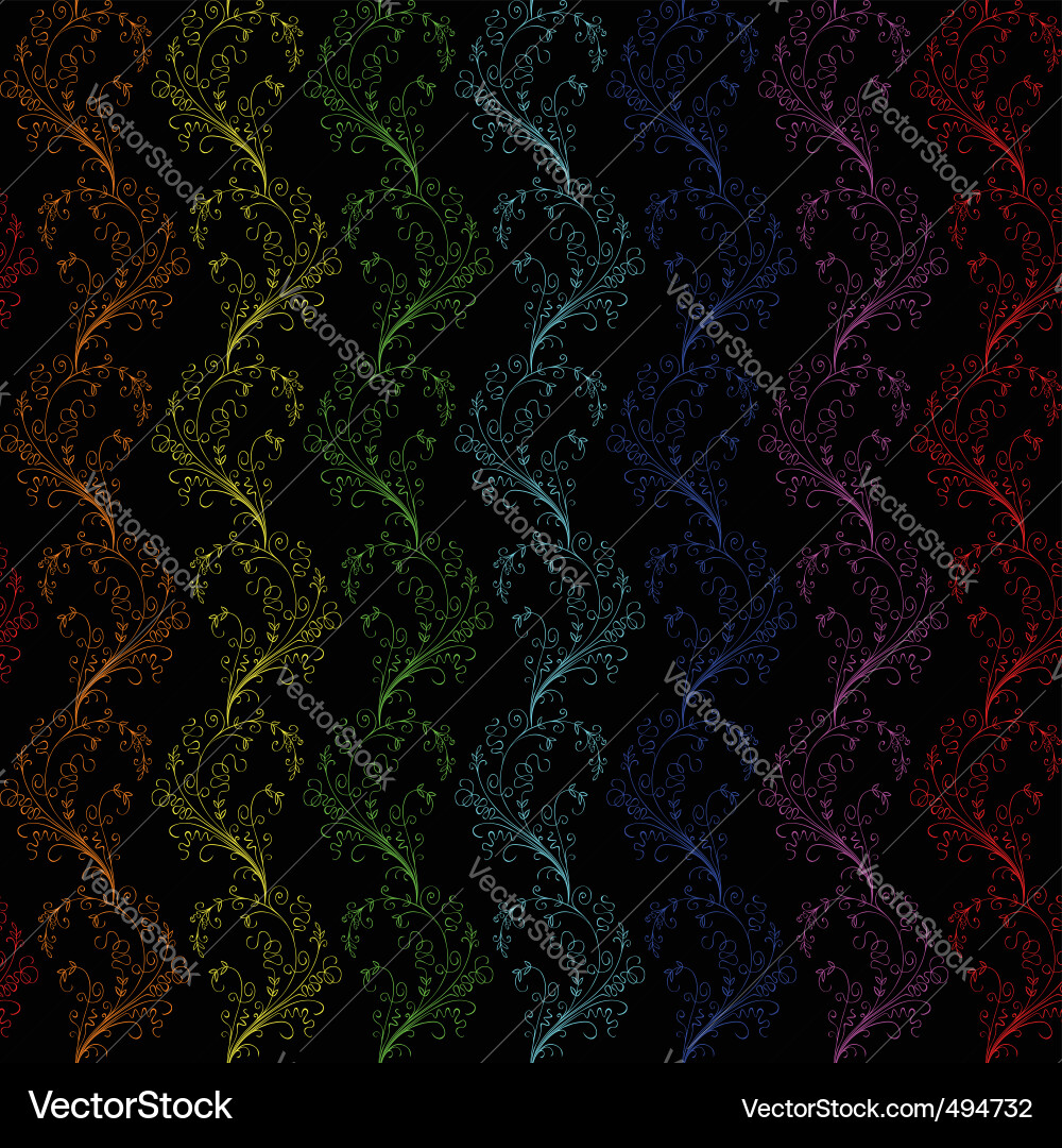 Vibrant Rainbow Swirls Pattern Royalty Free Vector Image