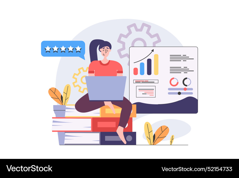 Business activities concept in modern flat design Vector Image