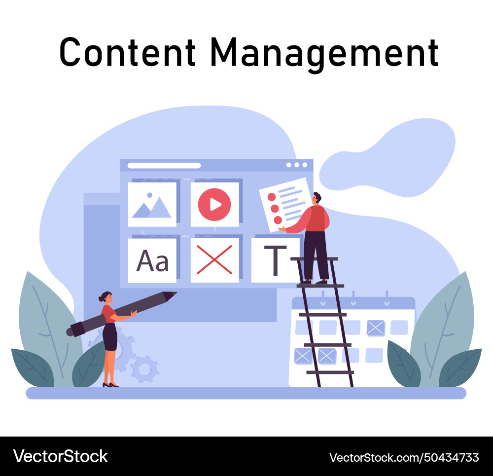 Content creation social media marketing Royalty Free Vector