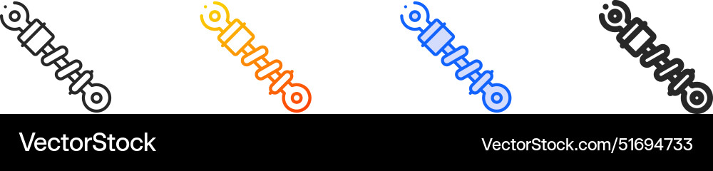 Damper iconthin linear gradient blue stroke Vector Image