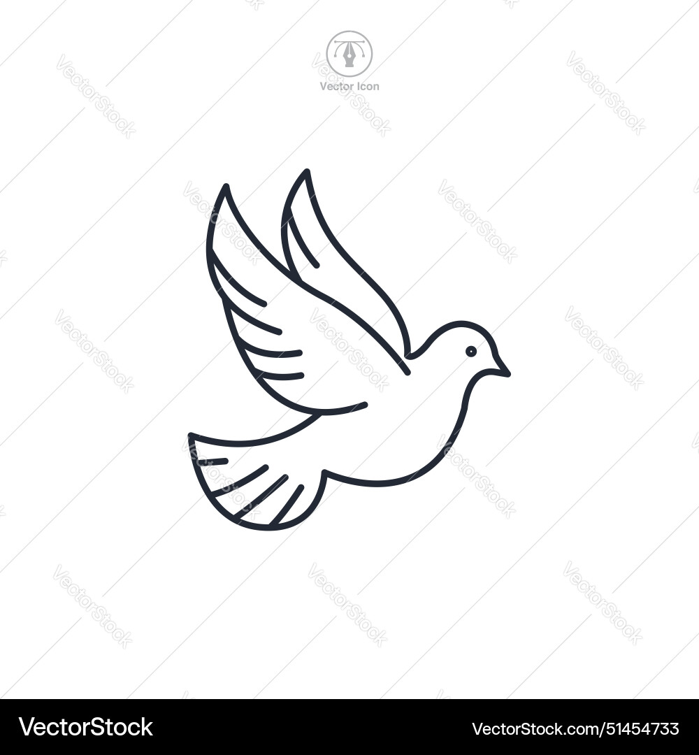 Dove icon theme symbol isolated on white Vector Image