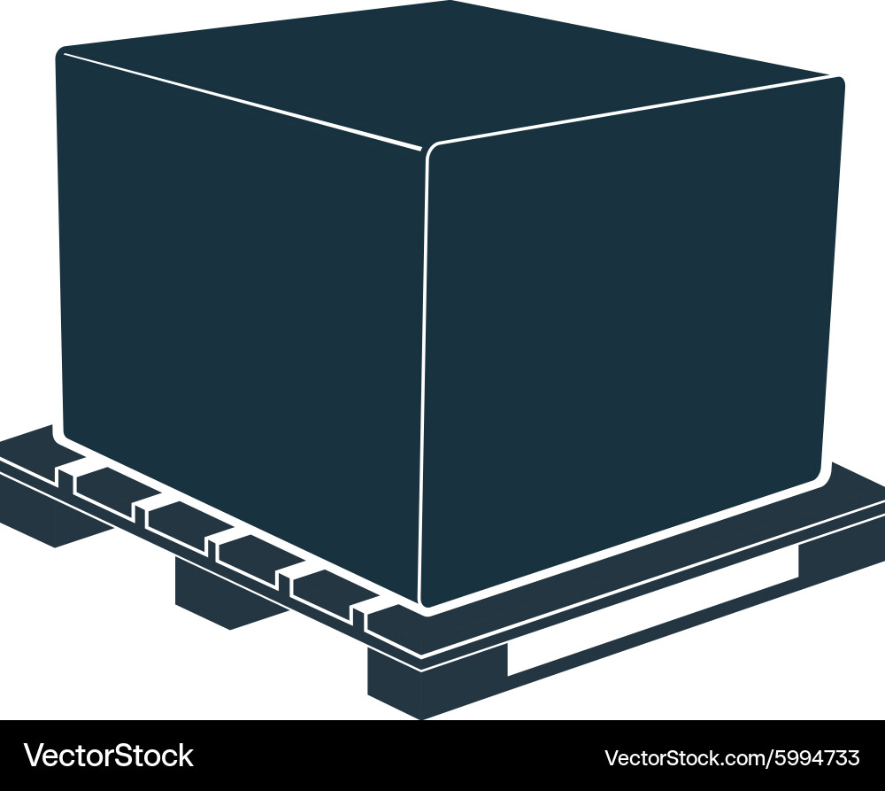 Pallet box transportation packing crate loading Vector Image