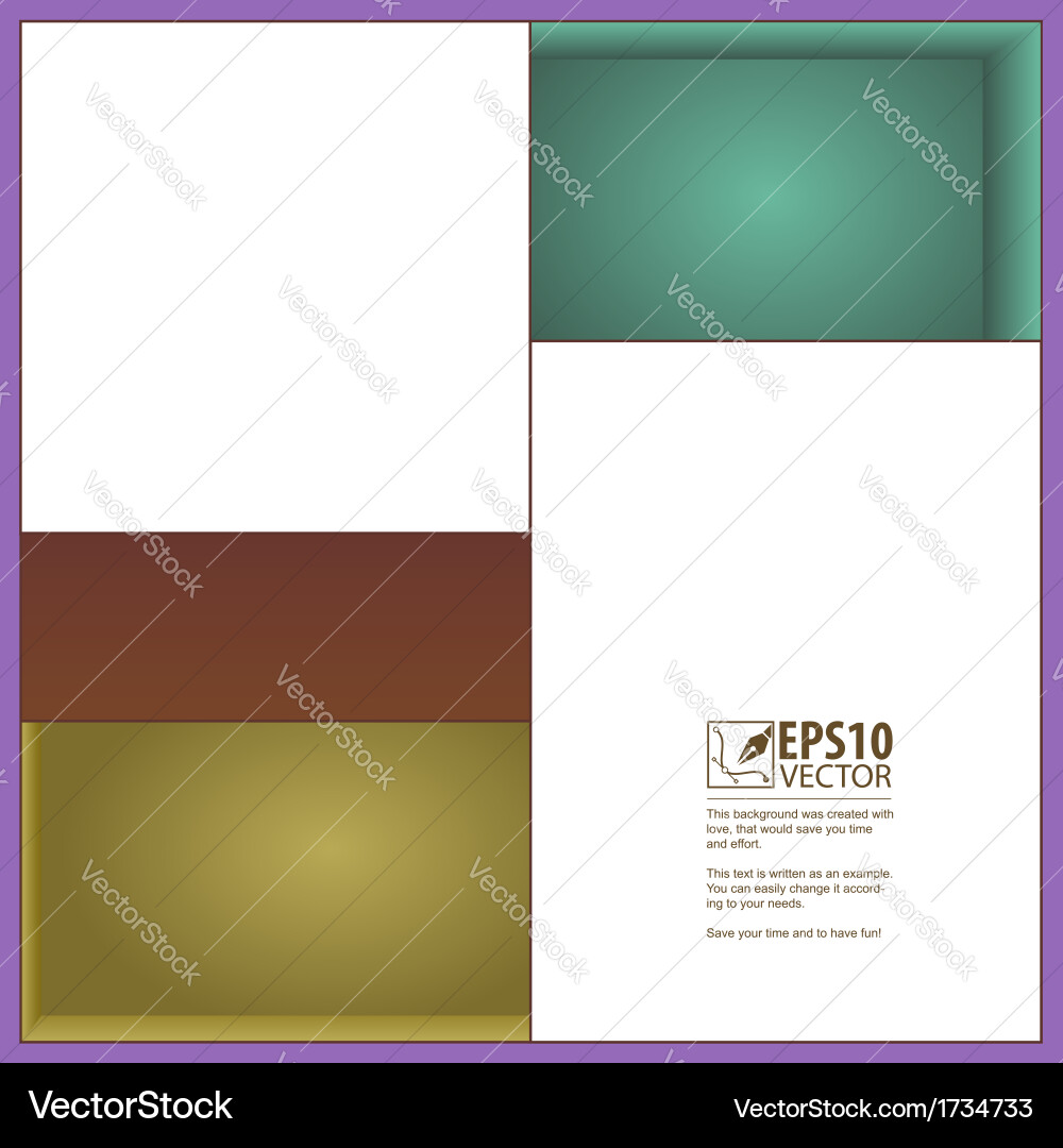 Rectangles and niches Royalty Free Vector Image