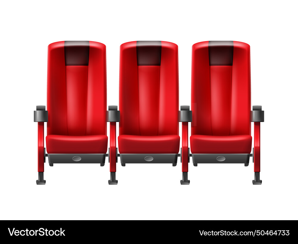 Row of cinema seats Royalty Free Vector Image - VectorStock