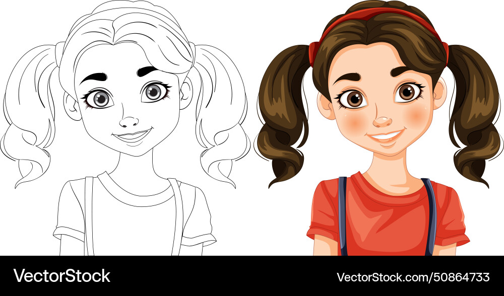 Transformation of a line drawing to colored Vector Image