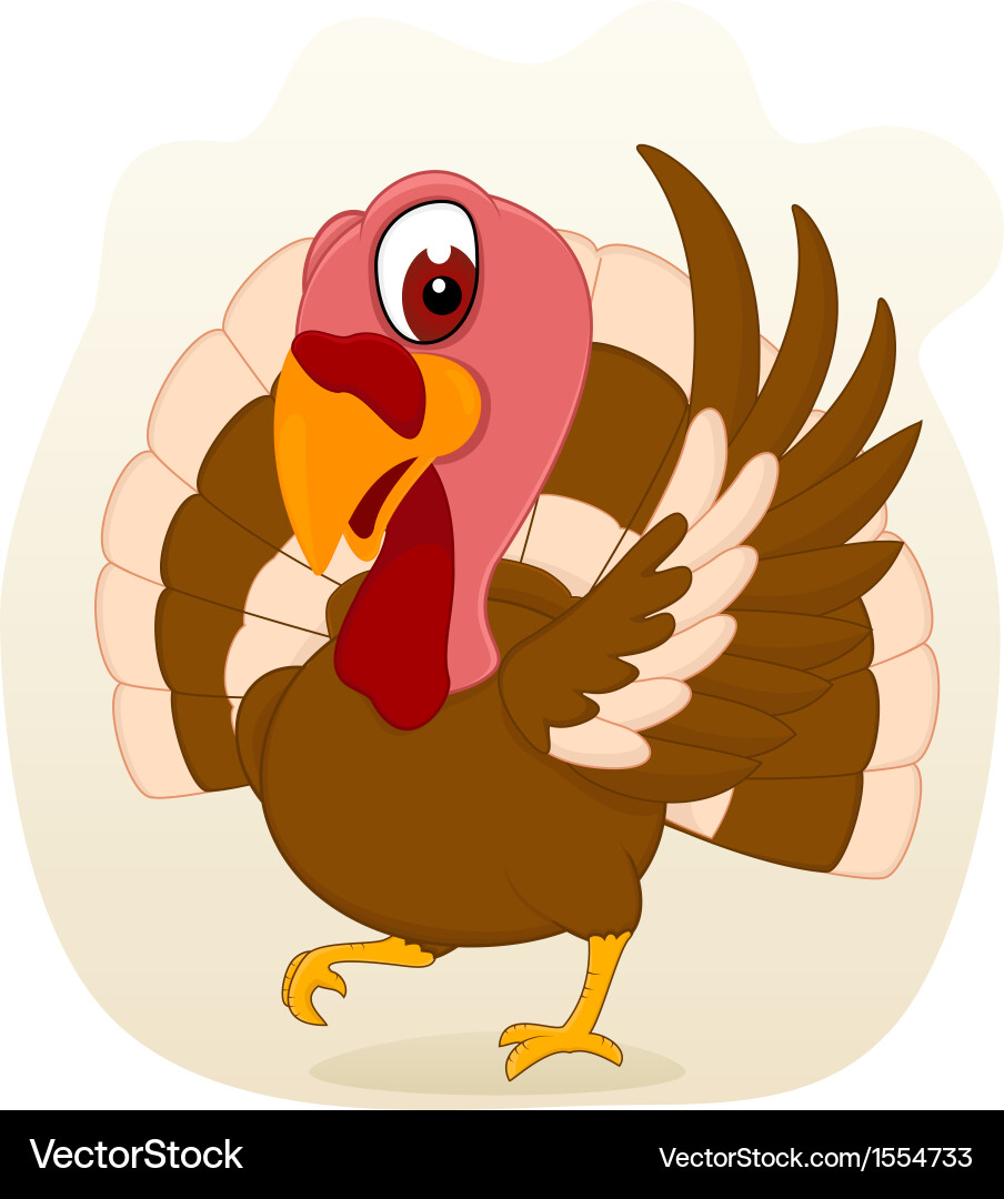 Turkey standing Royalty Free Vector Image - VectorStock