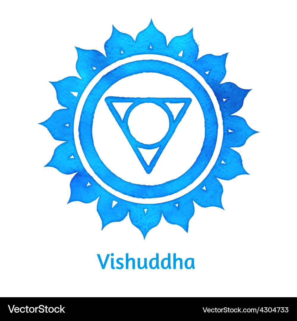 Vishuddha chakra Royalty Free Vector Image - VectorStock
