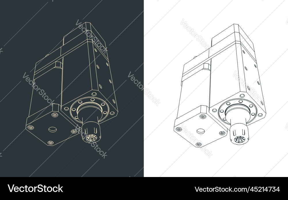 Cnc router head Royalty Free Vector Image - VectorStock