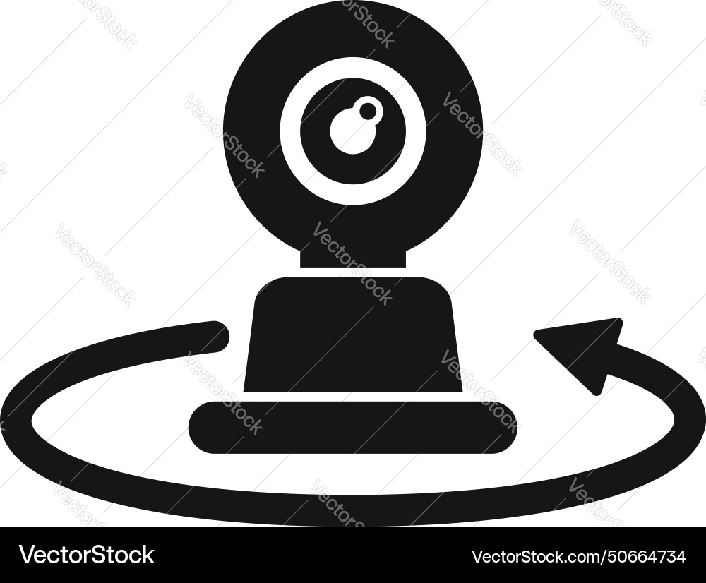 Control camera tour icon simple virtual Royalty Free Vector