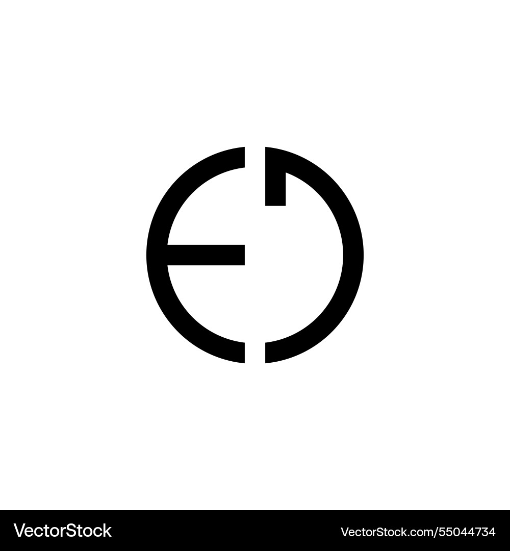 Creative-rounded-initial-ec-letters-logo Vector Image