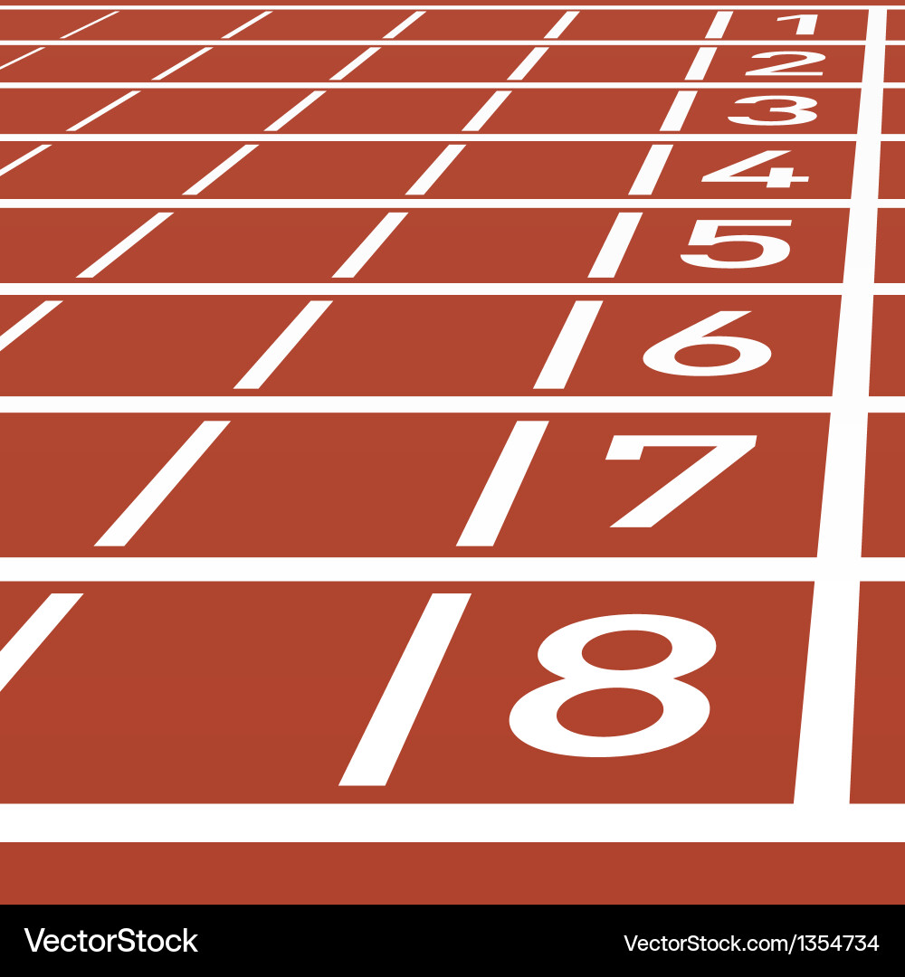 Track lane numbers Royalty Free Vector Image - VectorStock