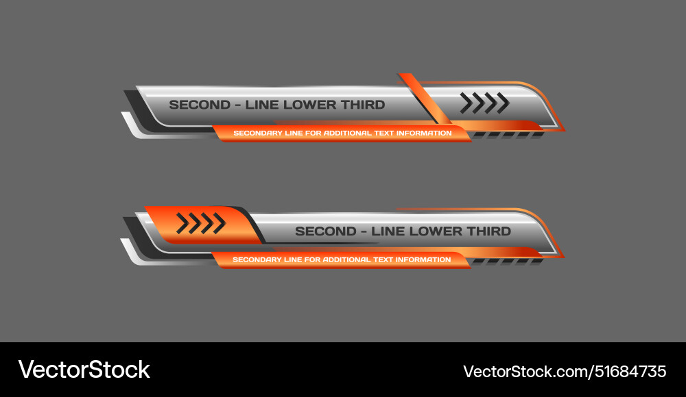 Abstract modern lower third broadcasting banner Vector Image