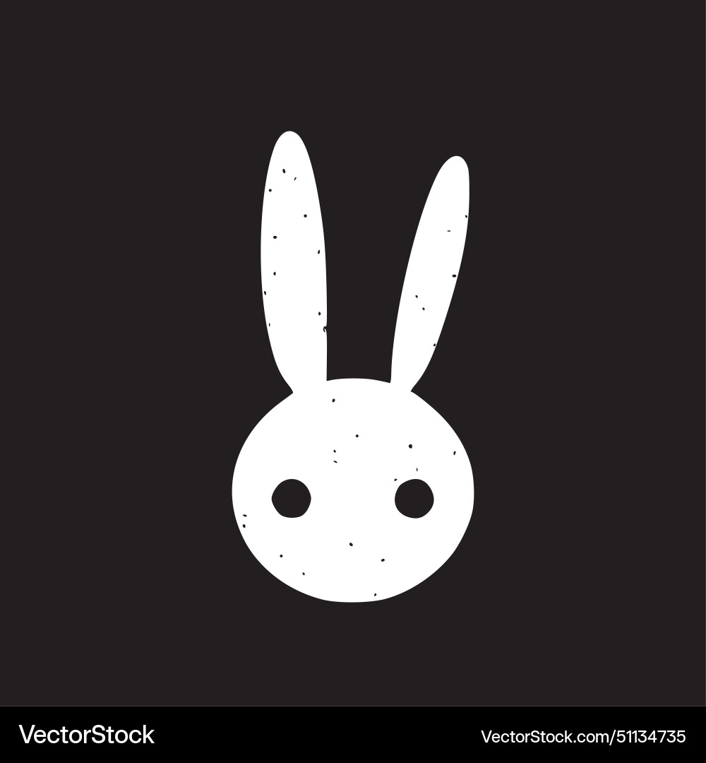 Bunny ears - minimalist and simple silhouette Vector Image