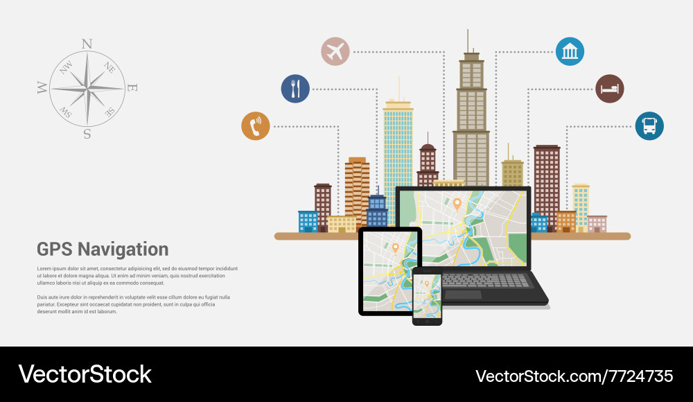 Gps 5 Royalty Free Vector Image - VectorStock