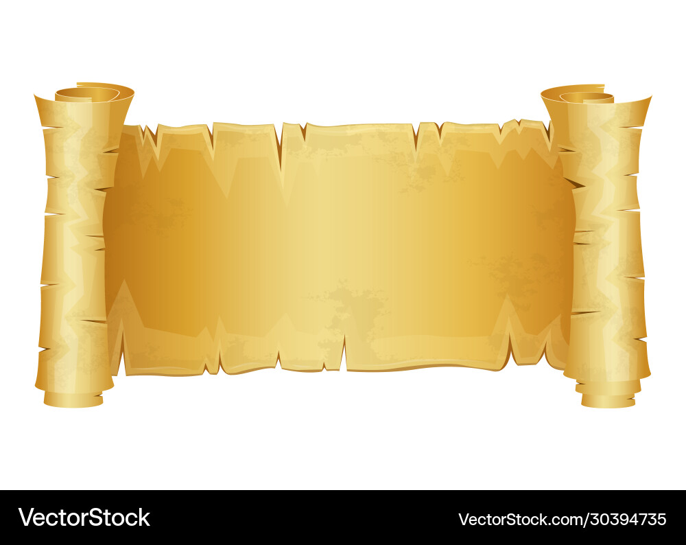 Old paper scroll Royalty Free Vector Image - VectorStock