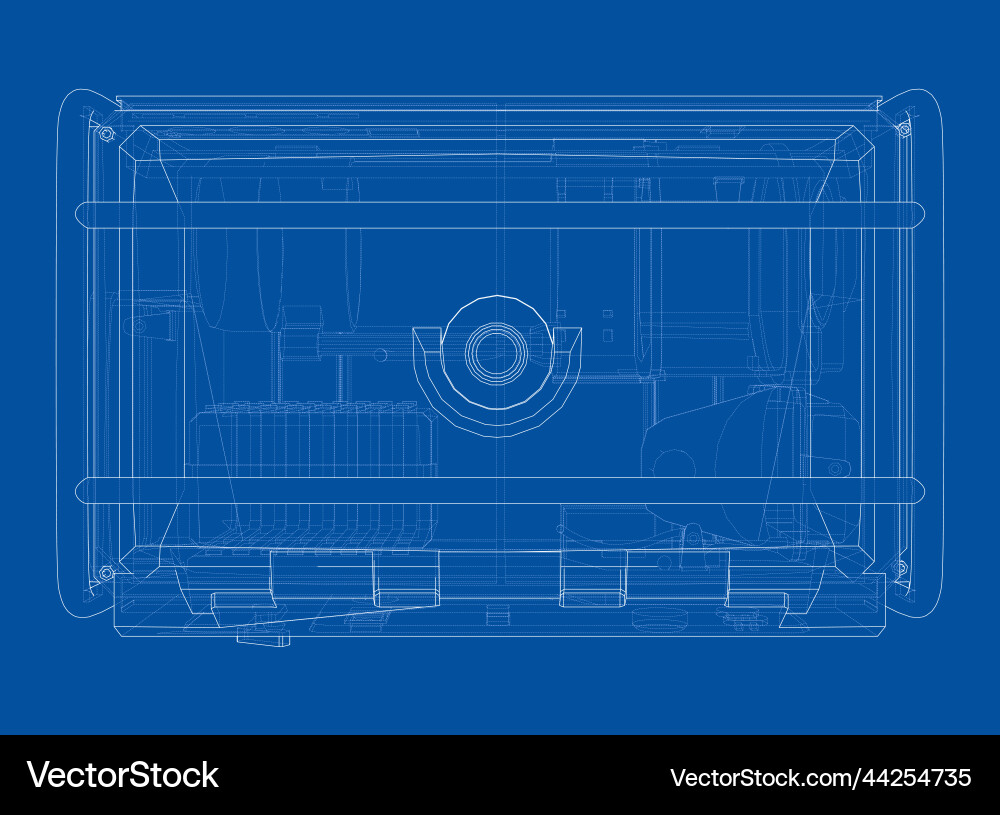 Portable electro generator Royalty Free Vector Image