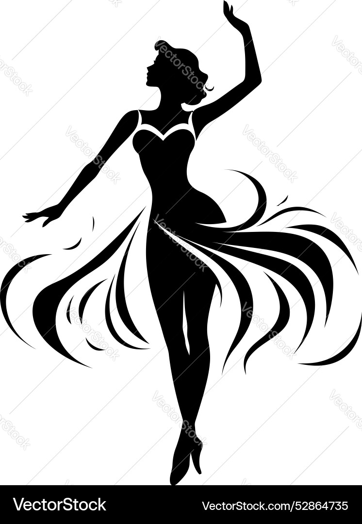 Spirited steps soul dancer emblem ethereal Vector Image