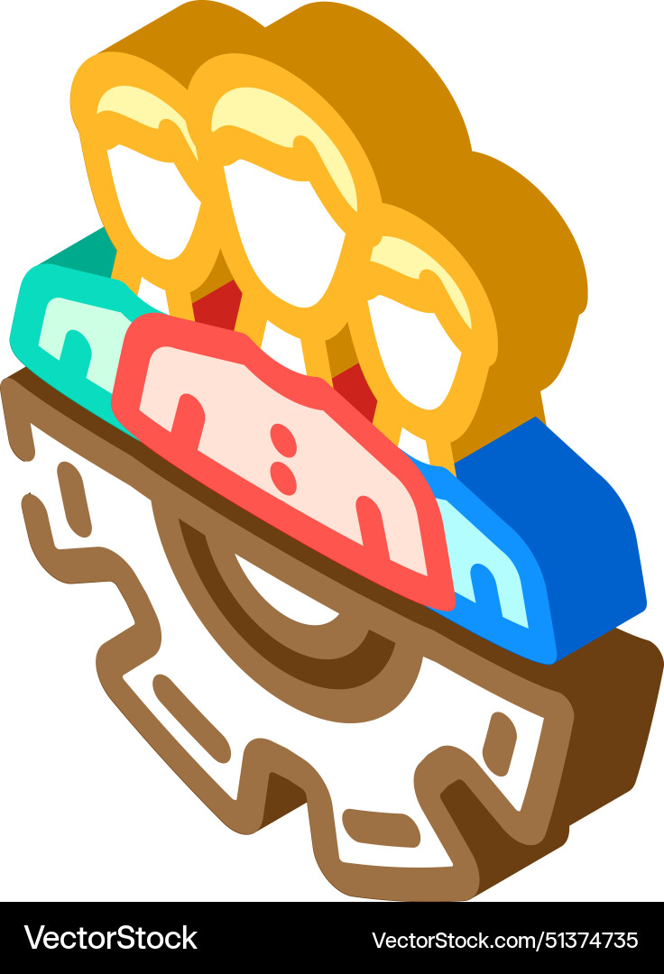 Workforce planning business process isometric icon