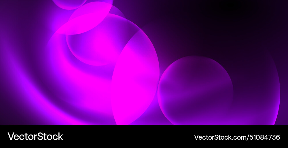 A vibrant purple light illuminates against black Vector Image