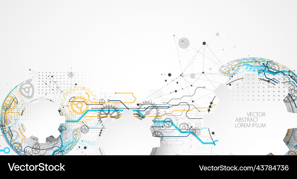Abstract technology concept circuit board high Vector Image