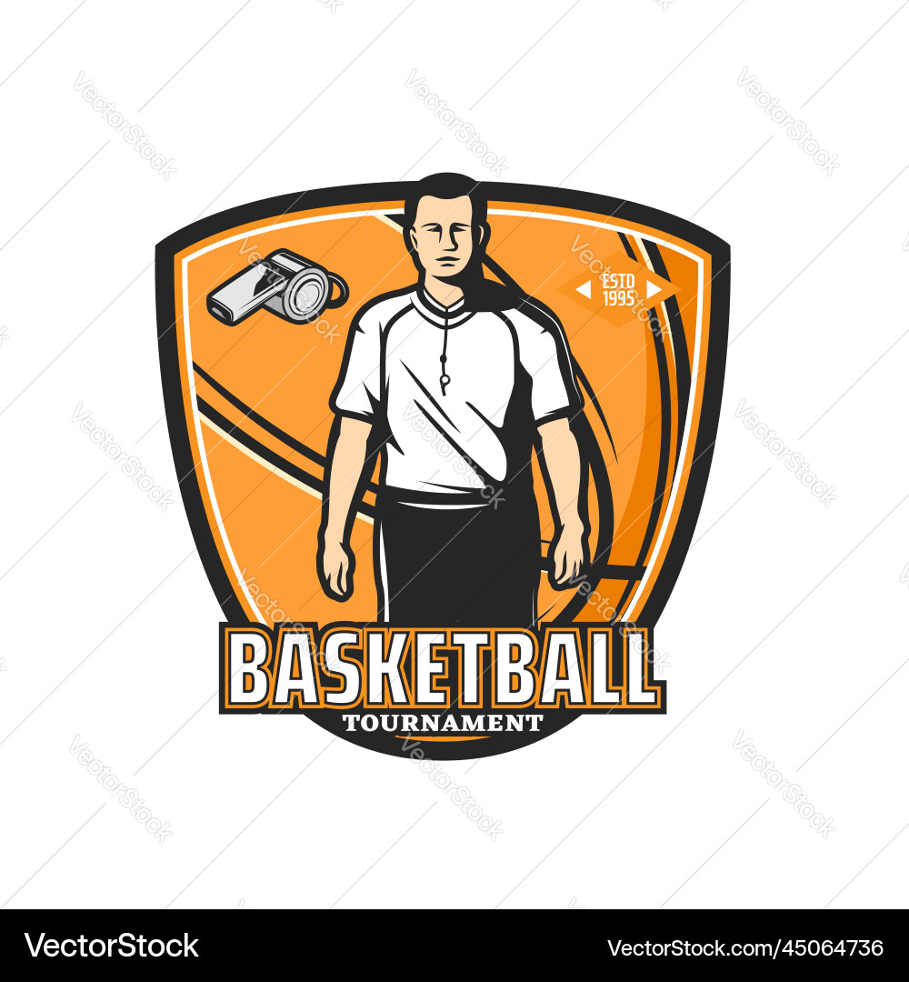 Basketball tournament or championship referee icon