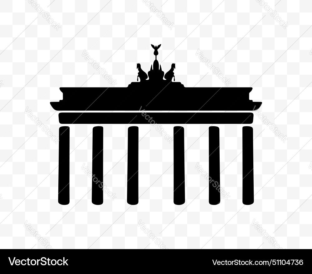 Brandenburg gate in potsdam graphic design Vector Image