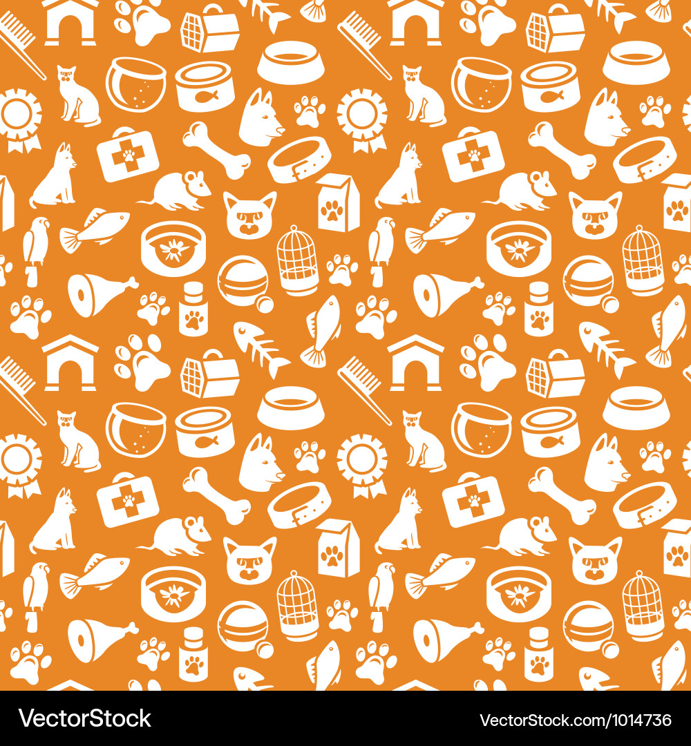 Cute Animal Pet Pattern Royalty Free Vector Image