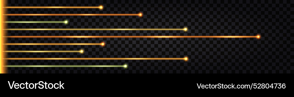 Fiber optic cable lines with neon light glow Vector Image