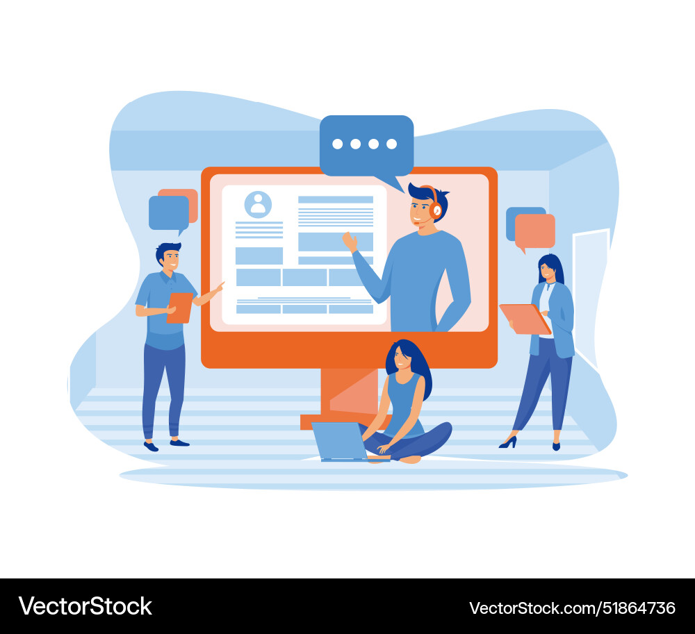 Online assistant 1 concept virtual help service Vector Image