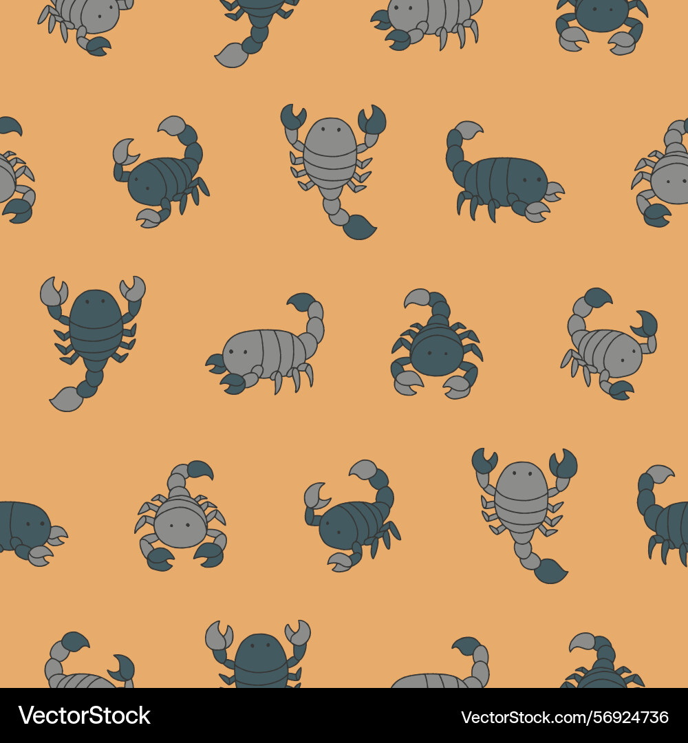 Scorpion pattern seamless for wallpaper Royalty Free Vector