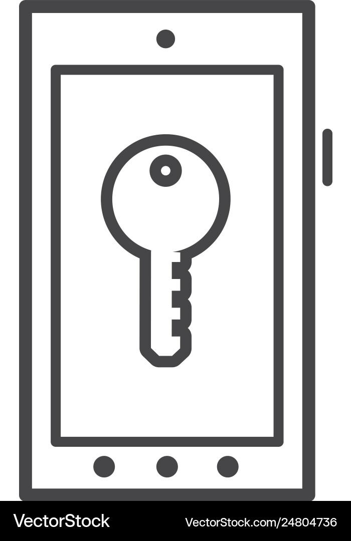 Smartphone locked symbol Royalty Free Vector Image